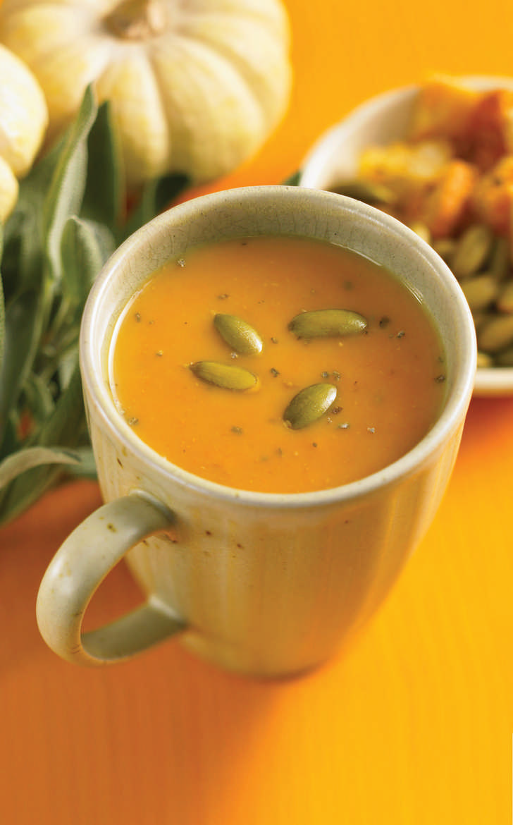 Pumpkin Sage Soup In A Mug