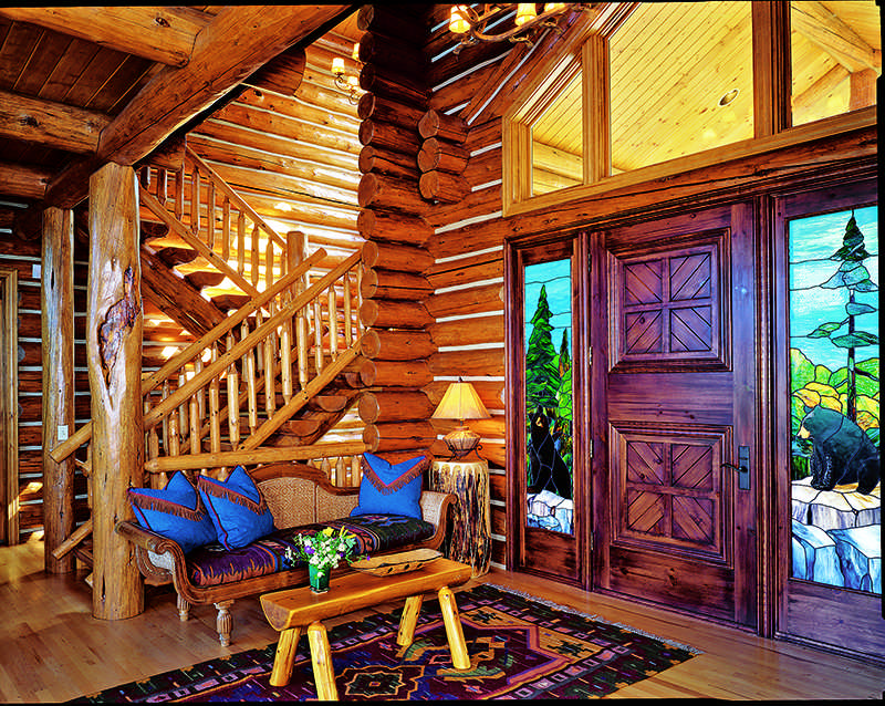Log Home Interior Entrances
